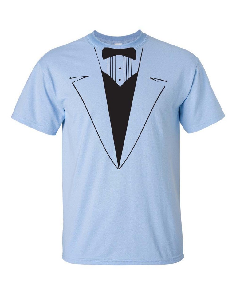 Tuxedo Tux Wedding Funny Gift Groom College Party Men's Tee Shirt 318 ...