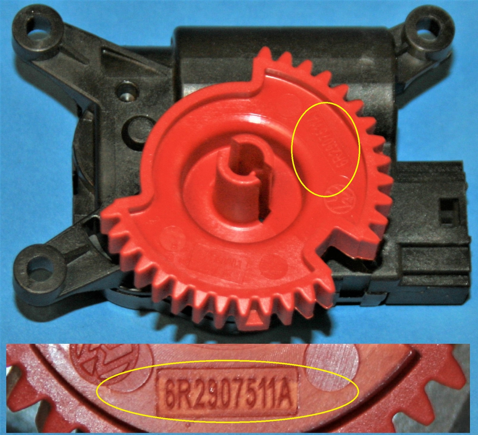 VW Polo 6r Dash Air Vent Heater Flap Motor Square 2 Pin Plug 6R2907511A ...