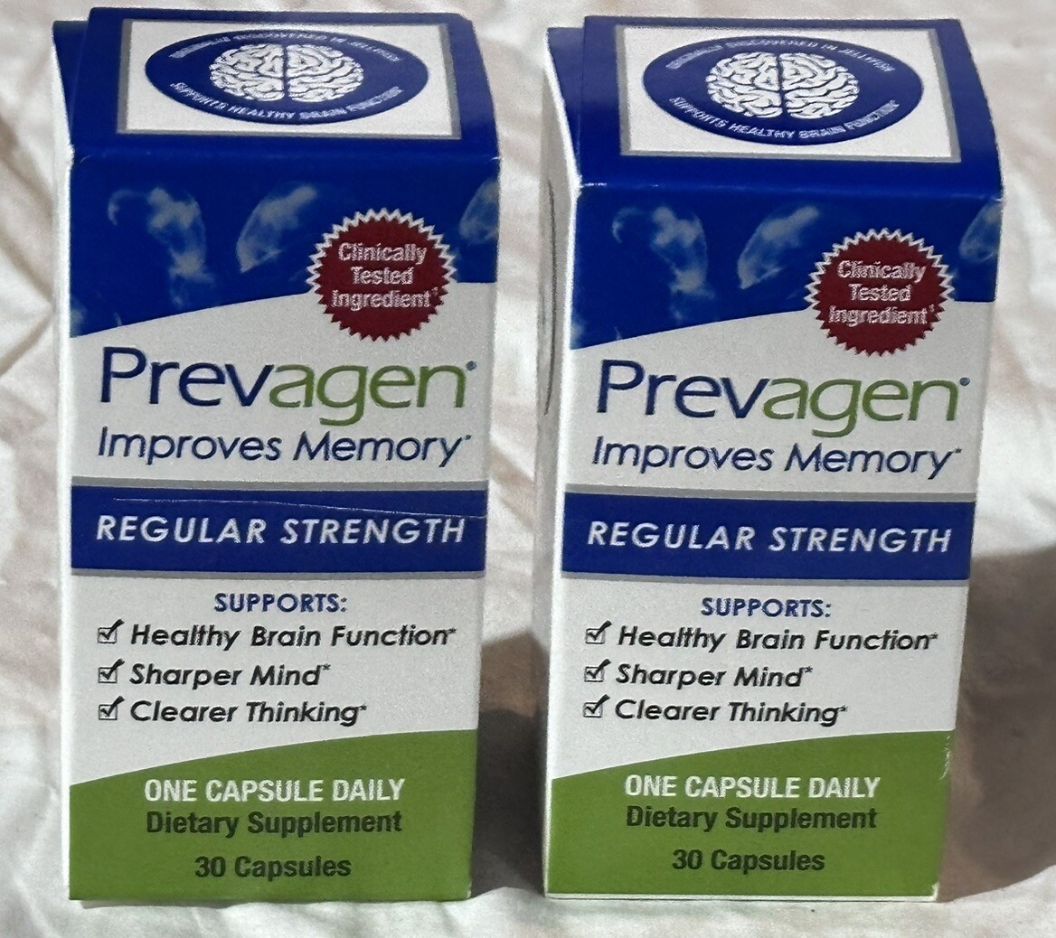 PREVAGEN REGULAR STRENGTH 60 (2 X 30 CT) CAPSULES BRAND NEW SEALED ...