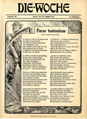Joseph von Lauff Patriotisches Gedicht: Furor teutonicus Histor ...