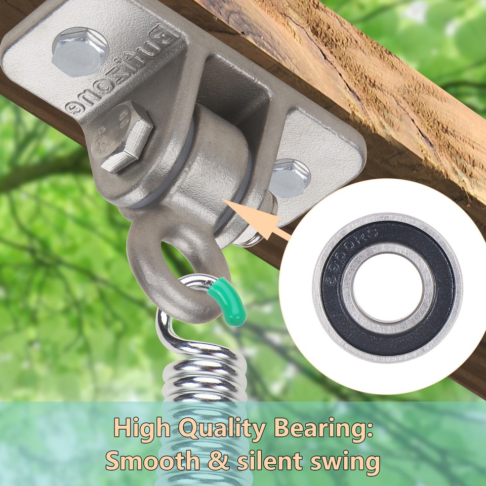 Porch Swing Hanging Kit Heavy Duty Swing Hangers Springs for Ceiling ...