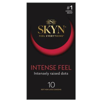 Skyn Intense Feel Condoms Intensely Raised Dots Soft Non Latex 10 ...