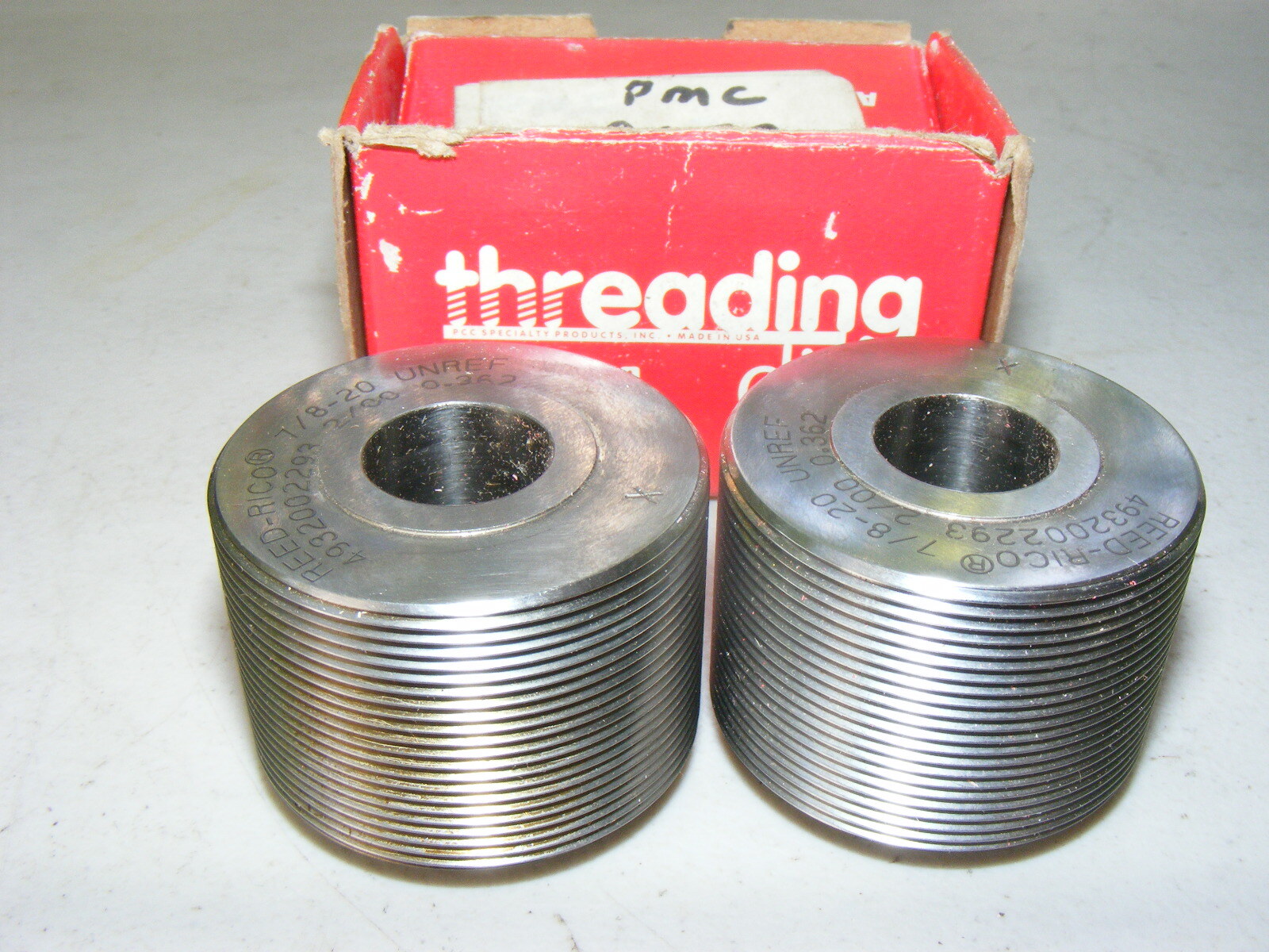 Reed Rico Thread Roll Rolling Dies 7/8 - 20 UNREF - NICE CONDITION (z ...