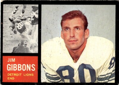 1962 Topps Jim Gibbons Detroit Lions #54 | eBay