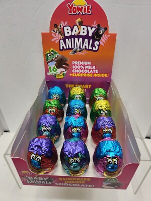 Unopened Case of 12 YOWIE BABY ANIMALS, Milk Chocolate Egg with Baby ...