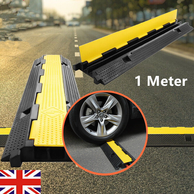 1 Meter Rubber Cable Protector Ramp 1-Channel Hose Ramp Cable Floor UK ...