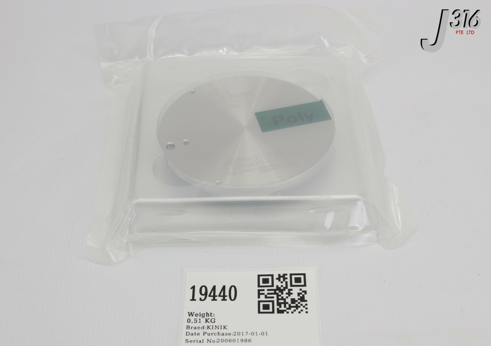 19440 KINIK APPLIED MATERIALS PAD CONDR CMP (POLY) DIA DISC (NEW) AD3BI ...