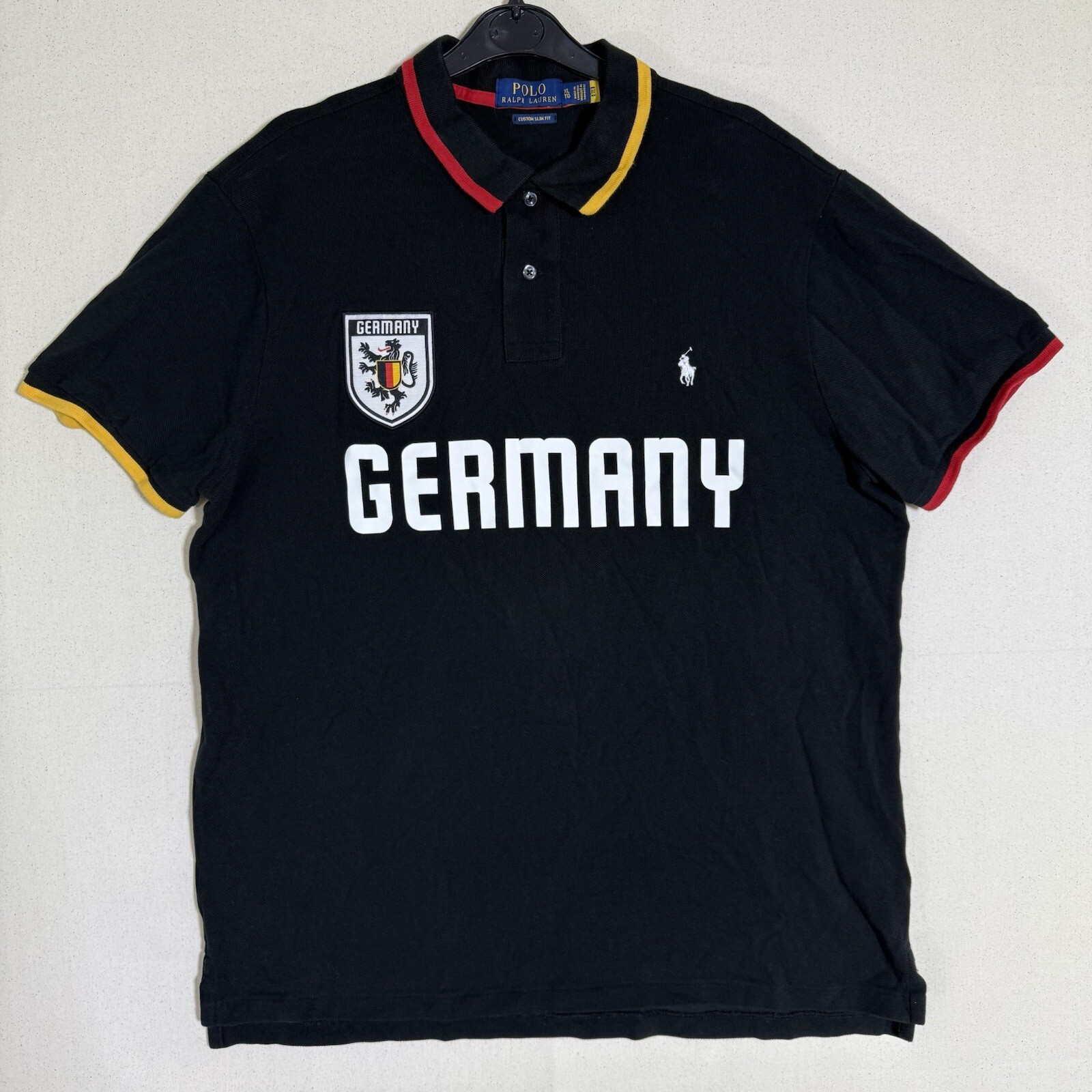 POLO RALPH LAUREN CUSTOM SLIM FIT GERMANY POLO SHIRT … - Gem