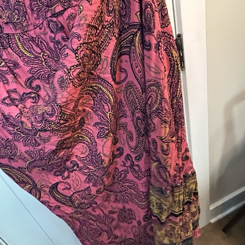 Maurices Large Pink Paisley Maxi Dress Spaghetti Straps V-neck | eBay