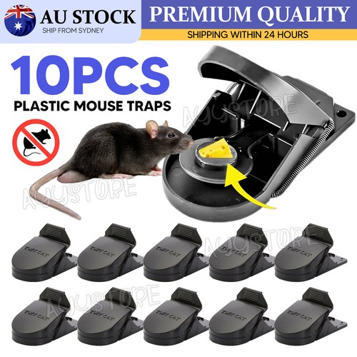 10X Plastic Mouse Traps Reusable Mice Rat Trap Snare Catcher Rodent ...