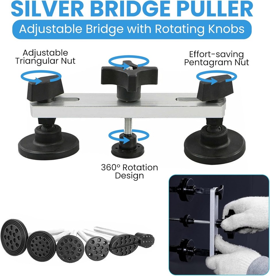 Car Body Dent Puller Hammer Bridge Lifter Tool Paintless Hail Remover ...
