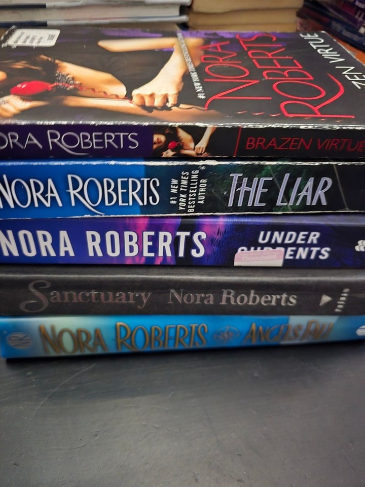 Nora Roberts Book Lot Angels Fall The Liar Brazen Virtue | eBay