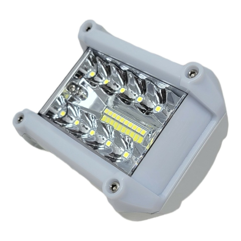 2X 18W PODS LED CREE WHITE MARINE BOAT PONTOON DOCK SPOT LIGHTS YACHT ...