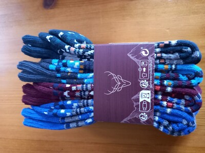 winter socks Kiku Nordic Collection Cotton Boot Socks 4 pack size 4-8 ...