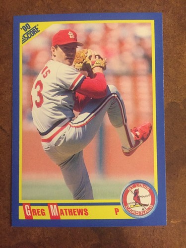 Greg Mathews 537 Score 1990 MLB Baseball Trading Card | eBay