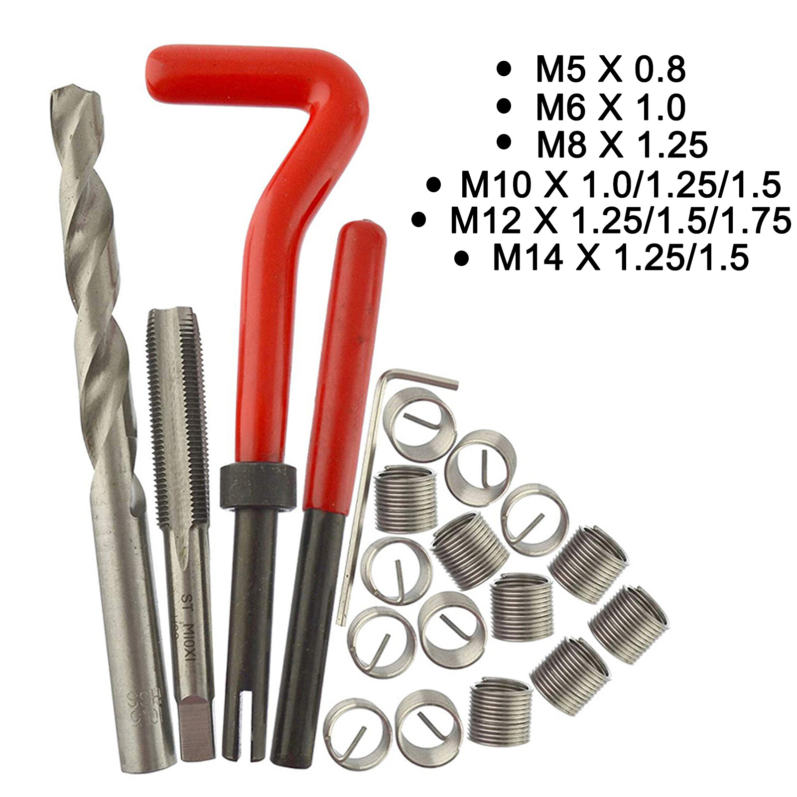 Metric Thread Repair Insert Kit M5/M6/M8/M10/M12/M14 Helicoil Car Pro ...