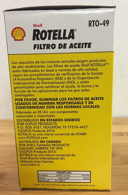 3x Shell Rotella Oil Filter Rto-49 for sale online | eBay