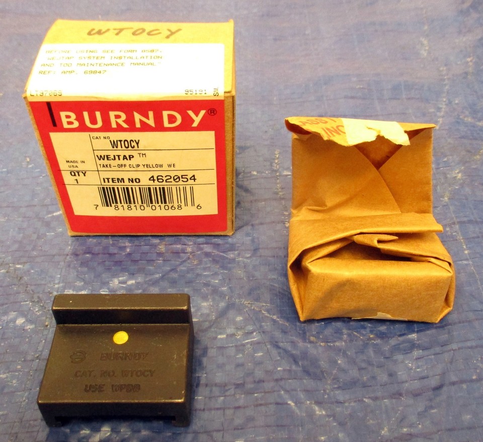 Burndy WTOCY 462054 Use WPBB - Removal Clip, Taps, Yellow Coded, Clip ...