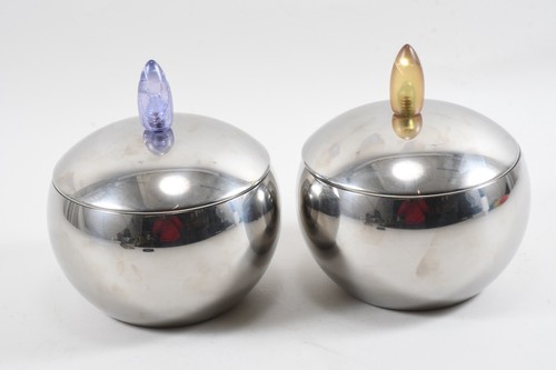 Q46C55- Paar Motta Design Deckeldosen Bonbonieren Edelstahl | eBay.de