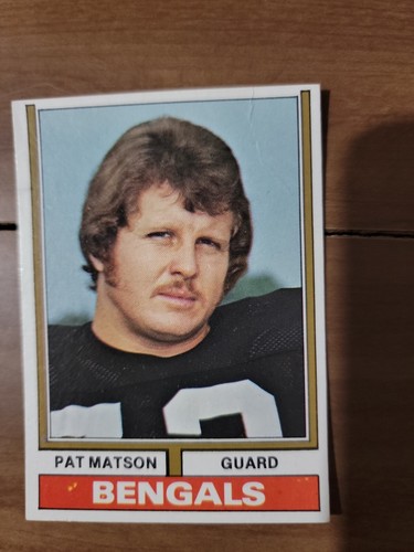 1974 TOPPS #9 PAT MATSON VG Cincinnati BENGALS Oregon NFL Parker Bros ...