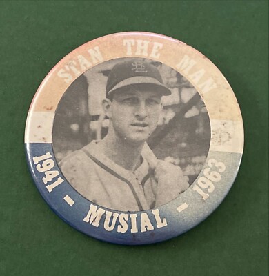 ORIGINAL STAN THE MAN MUSIAL 1941-1963 BUTTON 3.5 INCHES | eBay