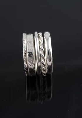 Handmade Solid 925 Sterling Silver Multi Wire Ring Statement Ring For ...