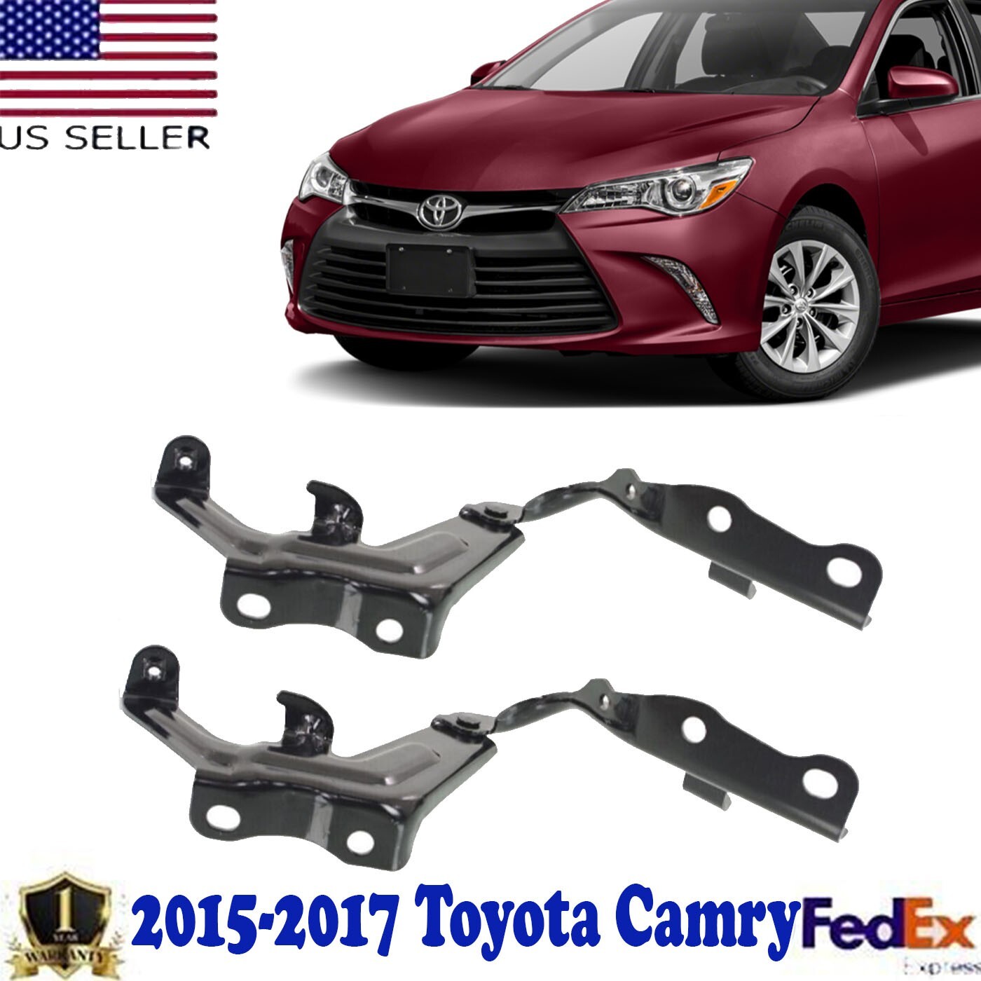 Hood Hinge Set For 2015-2017 Toyota Camry Driver and Passenger Side ...