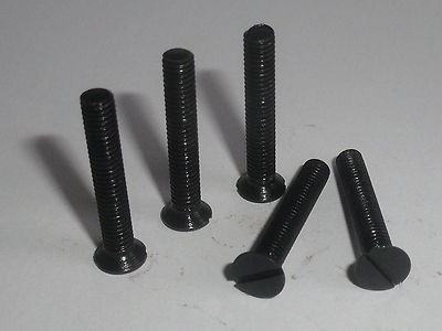 3BA x 1" Long Steel Countersunk Slotted Screws Blackened ( Quantity 10 ...