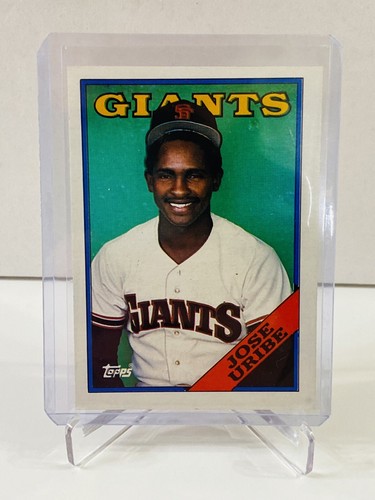 Jose Uribe 1988 Topps Baseball Error Card Alignment Error logo misprint ...