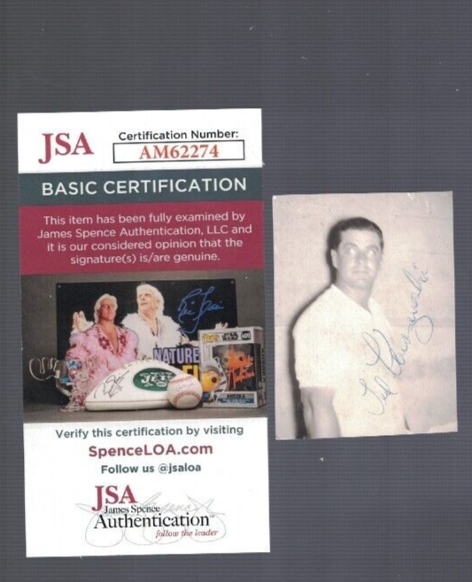 Ted Kluszewski Reds Pirates Whites Sox Signed 2 x 3 Original Photo JSA ...