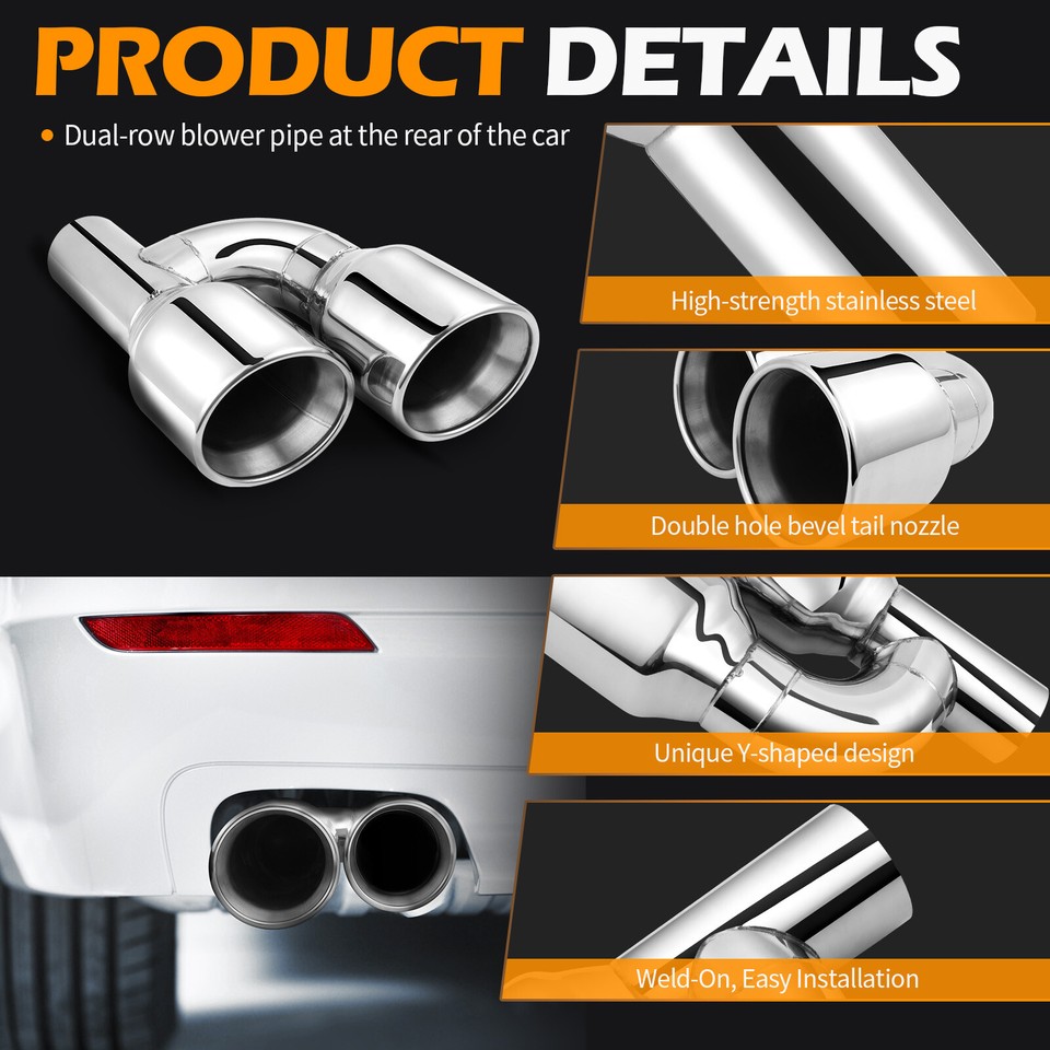 For Mercedes Benz AMG W212 E350 E400 C63 C300 C350 Dual 2.5" to 4 ...