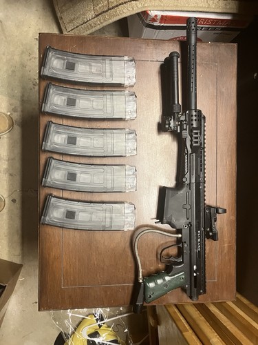 MCS Blizzard Magfed Paintball Gun with 5 Helix Mags RAP4 Stock | eBay