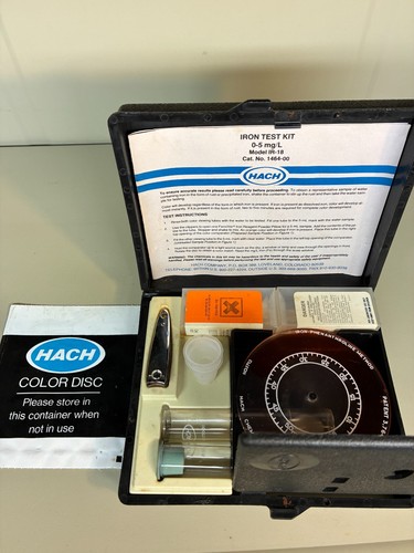 Hach Iron Test Kit 0-5mg/L IR-18 Color Disc Concentration | eBay