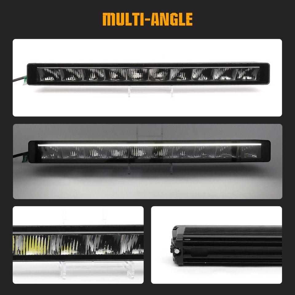 21'' LED Light Bar White Amber DRL Offroad Driving Work Light w/ Mount ...
