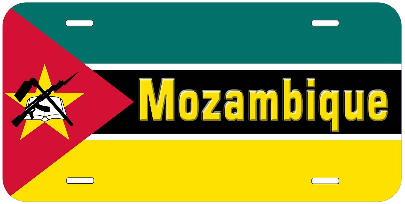 Mozambique Flag with Country Name Novelty Car License Plate | eBay
