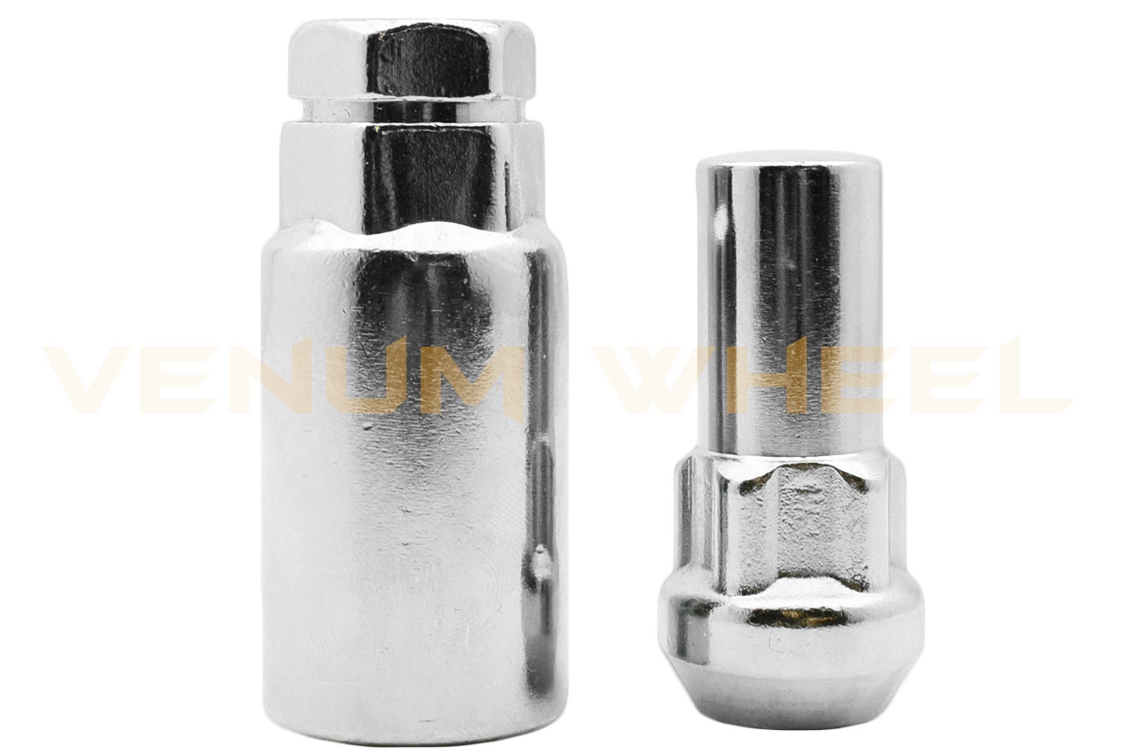 5pc 2" Tall Chevrolet GMC Toyota Dodge Ford Chrome Anti-Theft Wheel ...