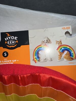 Hyde & Eek! Boutique LED Light-Up Rainbow Sz Small Dog / Cat Halloween ...