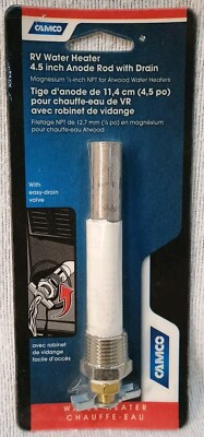 CAMCO 4.5" Magnesium Anode Rod w/Drain for 1/2" NPT Atwood Aluminum ...