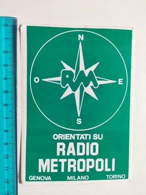 Adhesive Radio Metropolis Genoa Milano Torino Sticker Autocollant 80s ...
