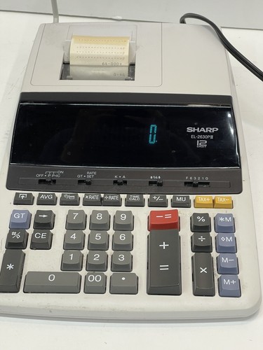 Sharp EL-2630P III 2 Color Printing 12 Digit Electronic Calculator w ...