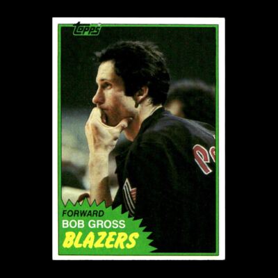 Bob Gross 1981-82 Topps Portland Trail Blazers #W84 Nice! 3 | eBay