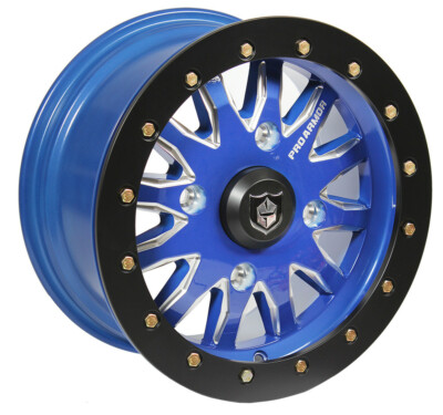 Pro Armor Halo Milled Beadlock UTV Wheel Rim Polaris Blue 15x7 38mm ...