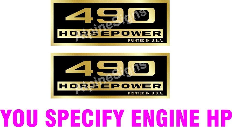 Chevy Stroker Valve Cover stickers decals * ANY HP * | eBay