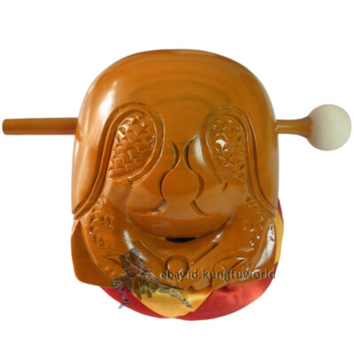 6" Buddhist Instrument Monk Wooden Fish Muyu Mokugyo Temple Block Zen ...