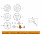 42603-42120 Toyota Ornament sub-assy, wheel hub 4260342120, New Genuine ...