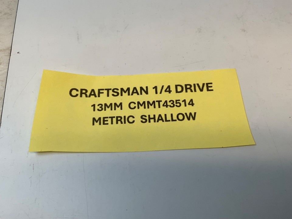Craftsman CMMT Series 1/4 drive 6pt Metric Sockets, 4-13mm, Choose | eBay