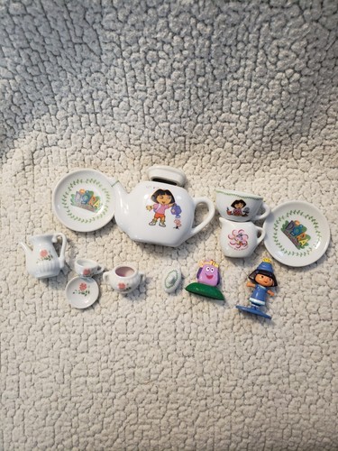 Miniature Tea Set Lot Two Sets Not Complete Dora the Explorer Teapot | eBay