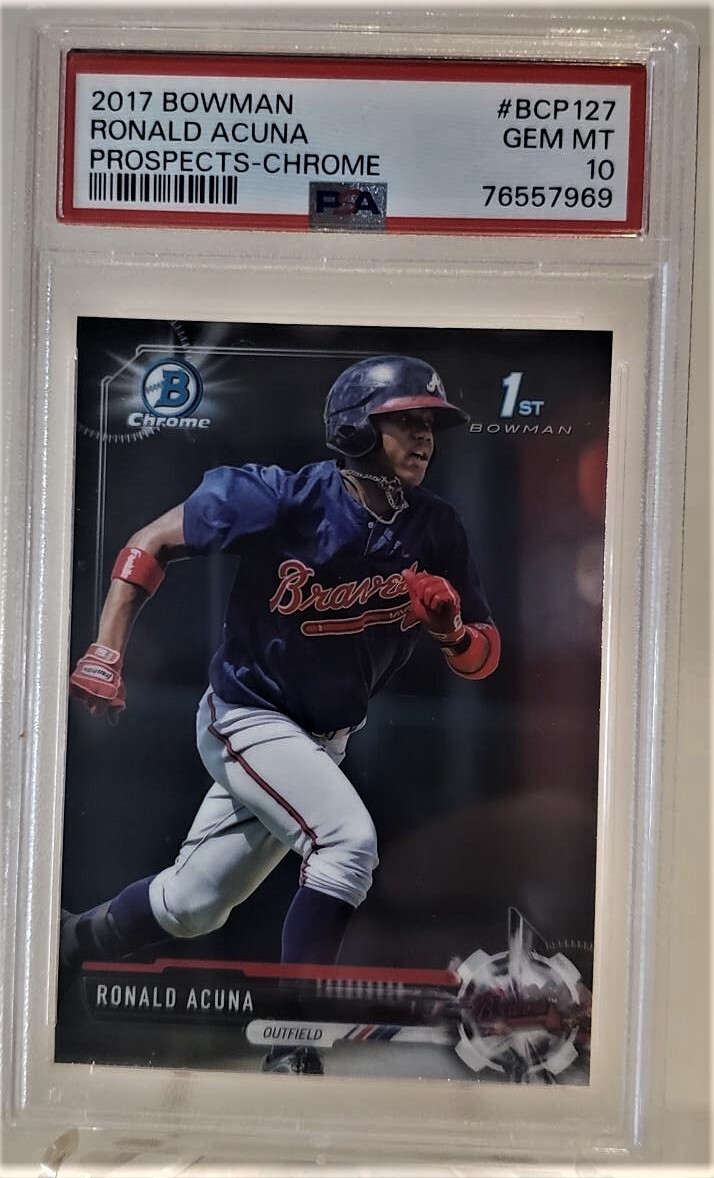 2017 Bowman Ronald Acuña 1st Bowman Chrome Prospect PSA 10 BCP127 | eBay