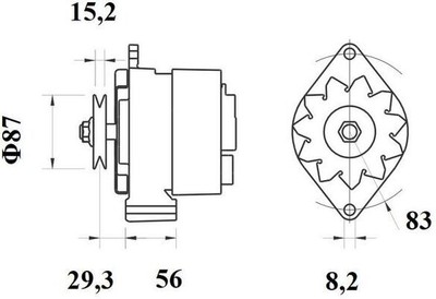 Mahle Alternator for John Deere 2040 2.9L Diesel 3.179D 01/75 - 12/86 ...