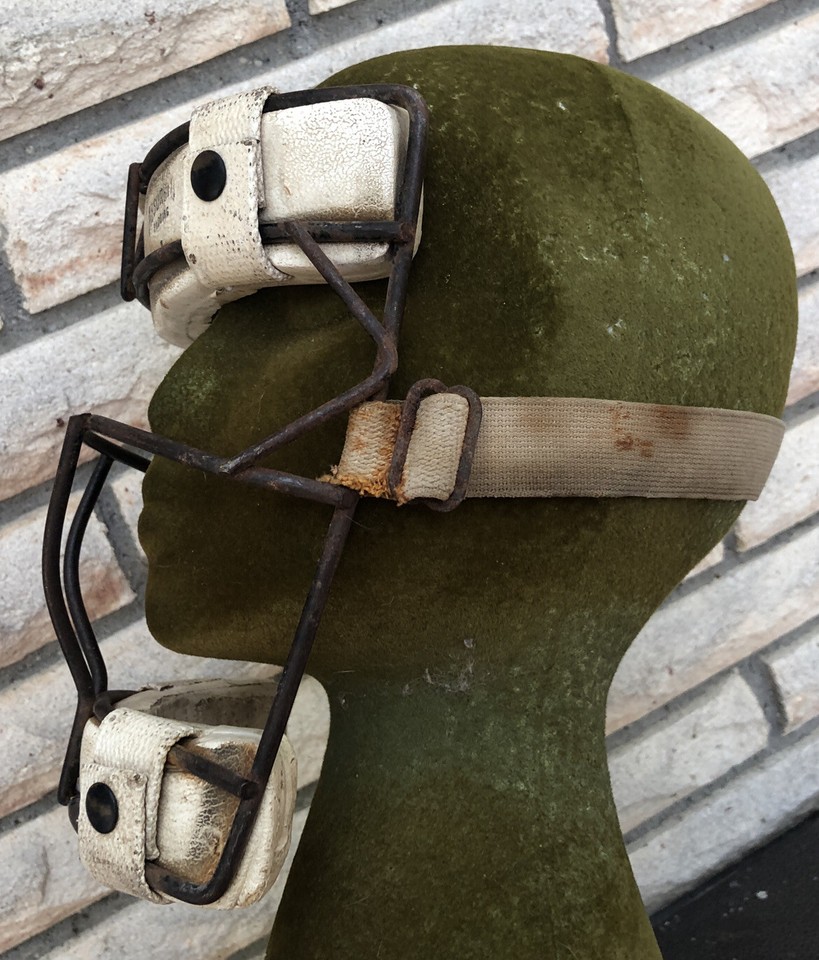 Baseball Catcher Wire Mask Cage Rare Unique vtg 1950s 1960s Absorbio ...